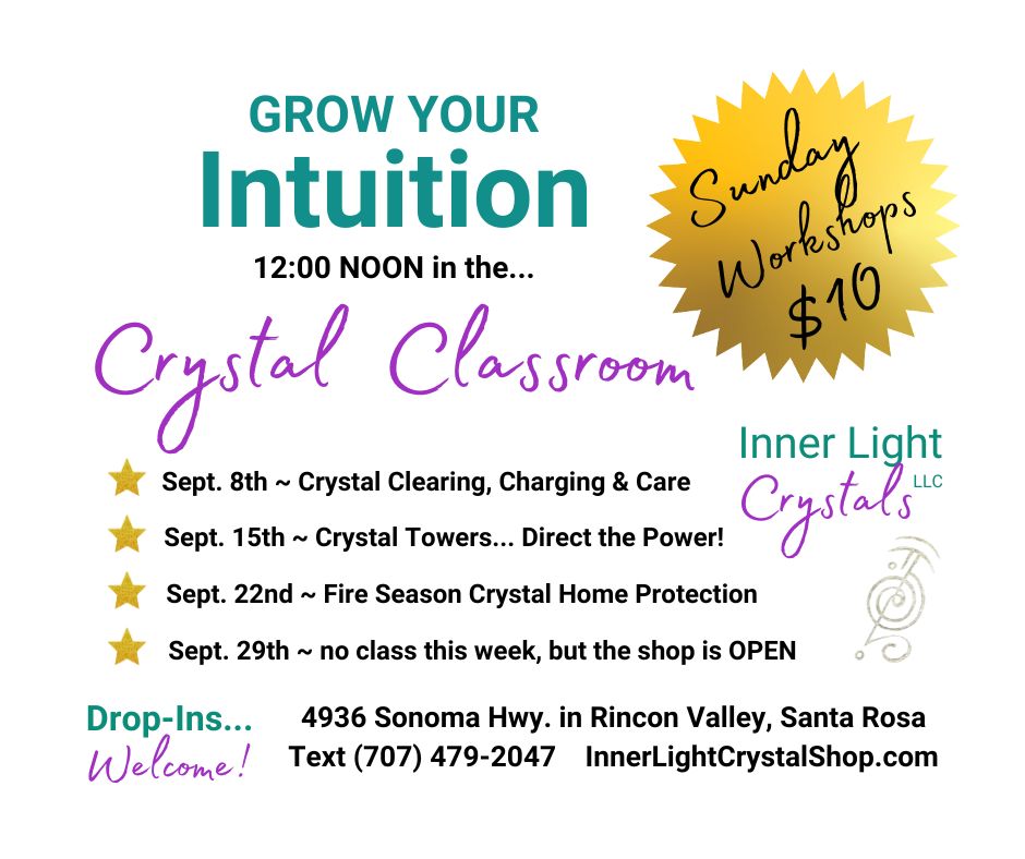 September Crystal Energy Classes – Inner Light Crystals LLC